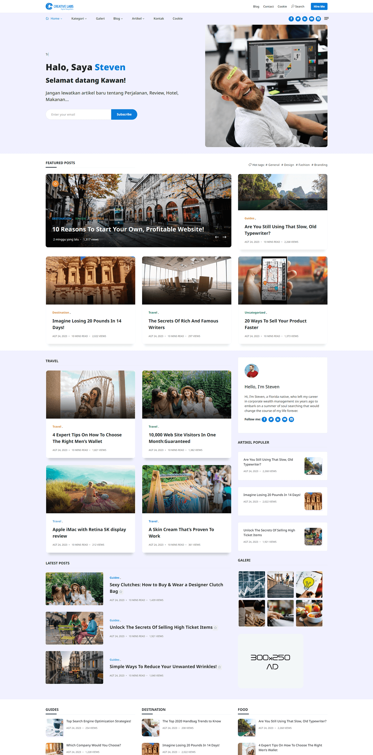 Web Berita dan Portal Media Profesional (Creative Blog)